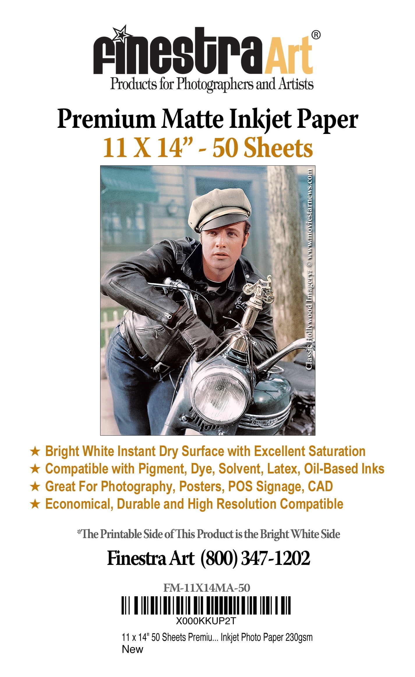 11" X 14" Premium Arctic Matte Inkjet Photo Paper - 50 Sheets - Walmart.com