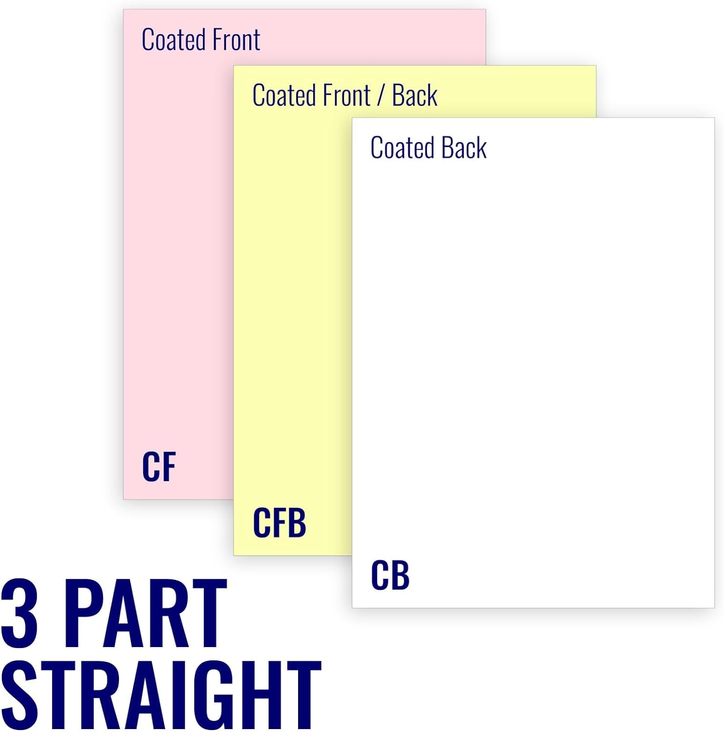 11 x 17 Excel One Carbonless Paper, 3 part STRAIGHT/FORWARD, 834 Sets ...