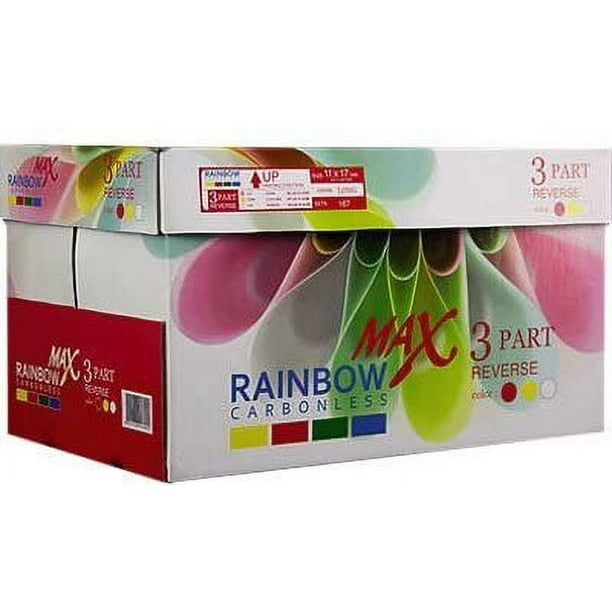 11 X 17 Rainbow Max NCR Carbonless Paper, 3 Part Reverse, 833 Sets ...