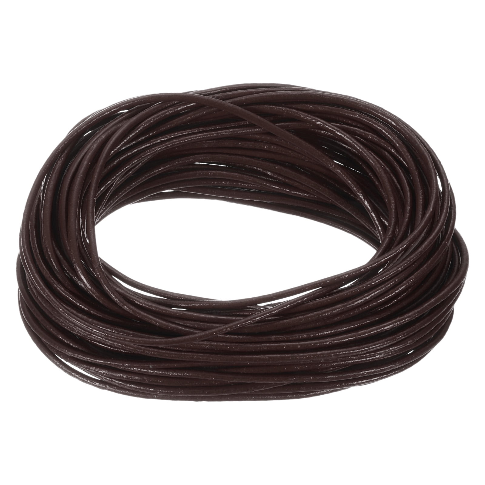 11 Yards 1.5mm Round Leather Cord Lacing String for DIY Crafts, Dark ...