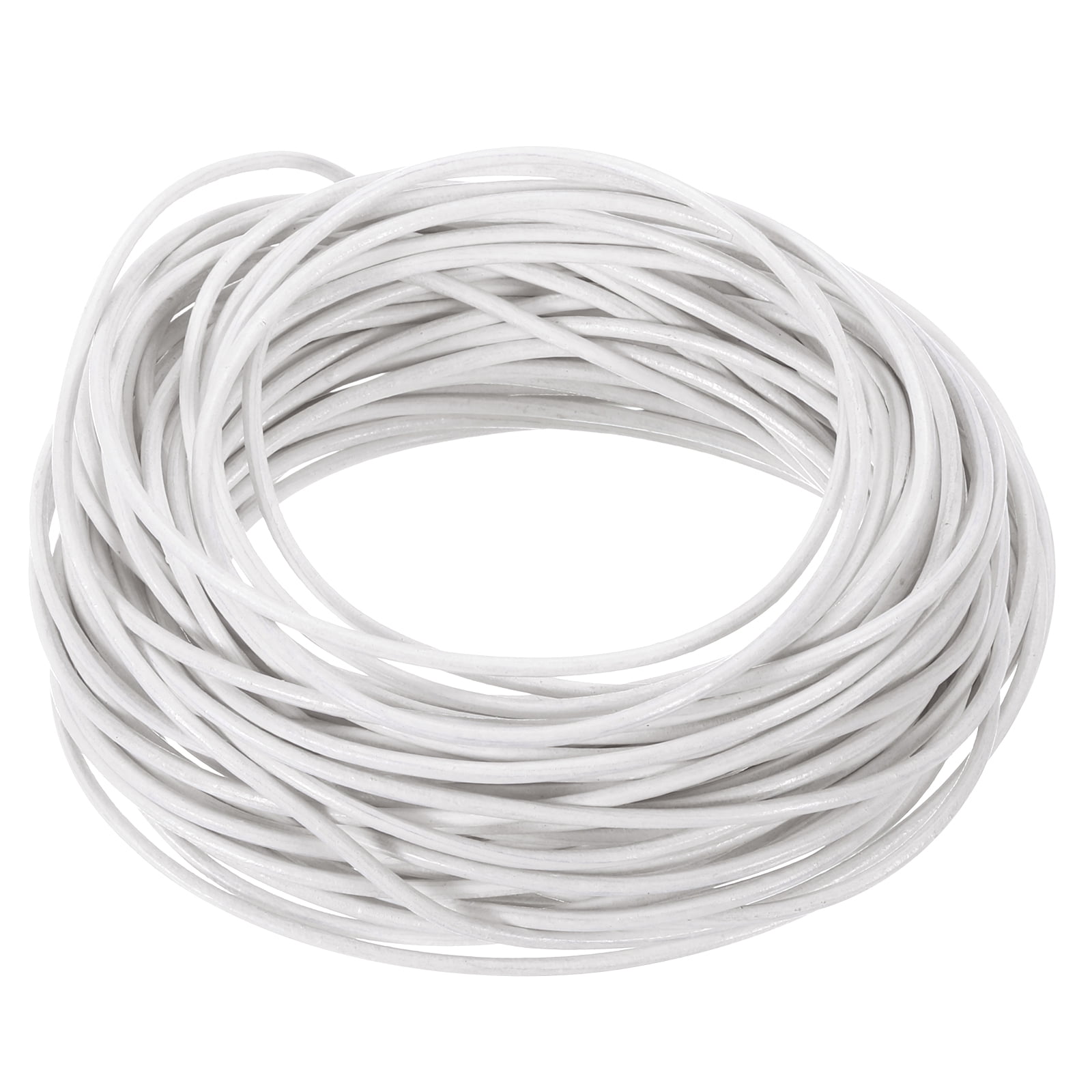 11 Yards 1.5mm Round Leather Cord Lacing String for DIY Crafts, Pure ...