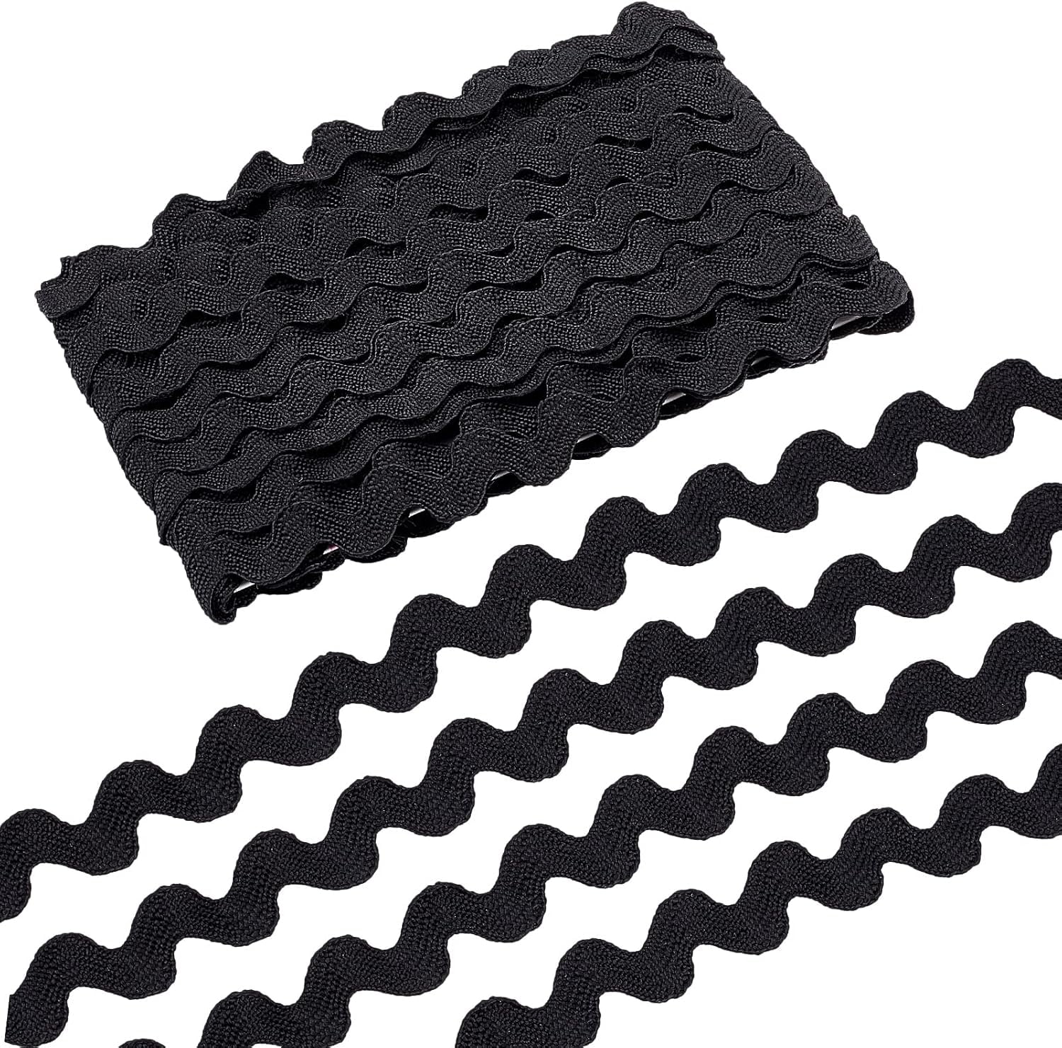 11 Yards 10mm/0.4“ Polyester Rick Rack Trim Wave Bending Fringe ...