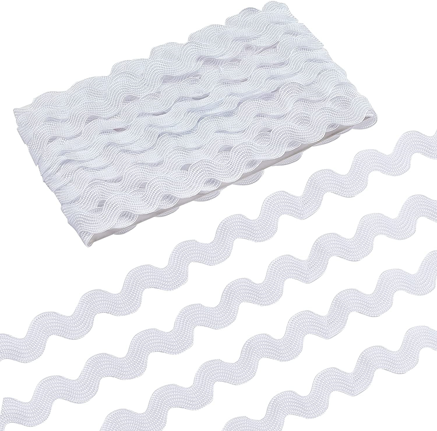 11 Yards 10mm/0.4“ Polyester Rick Rack Trim Wave Bending Fringe ...