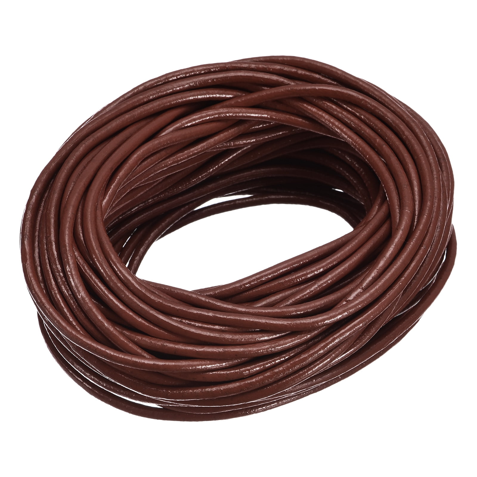 11 Yards 2mm Round Leather Cord Lacing Strings for DIY Crafts Light ...