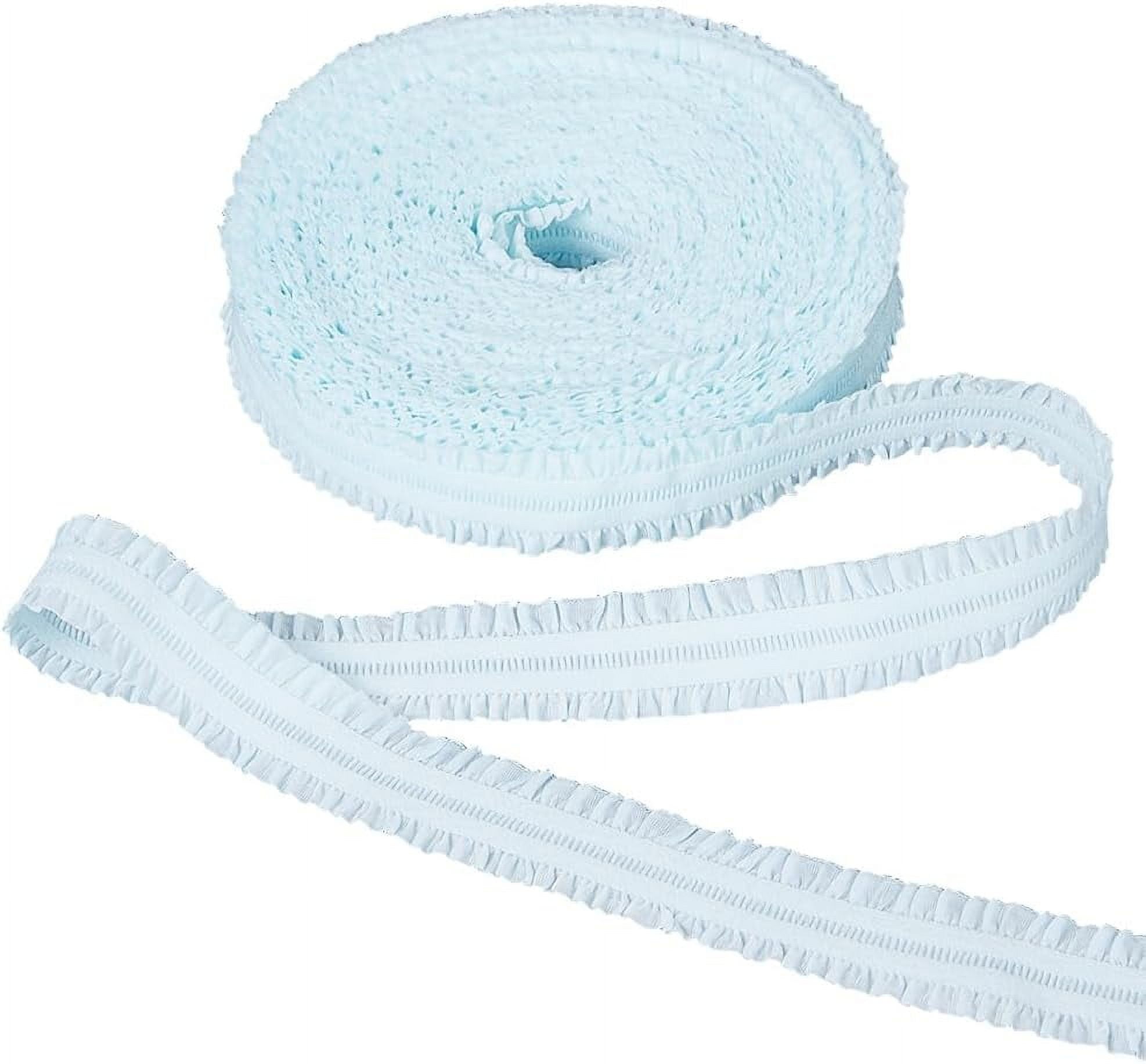 11 Yards 6/7 Inch Double Ruffle Stretch Ribbon Pleated Lace Trim ...