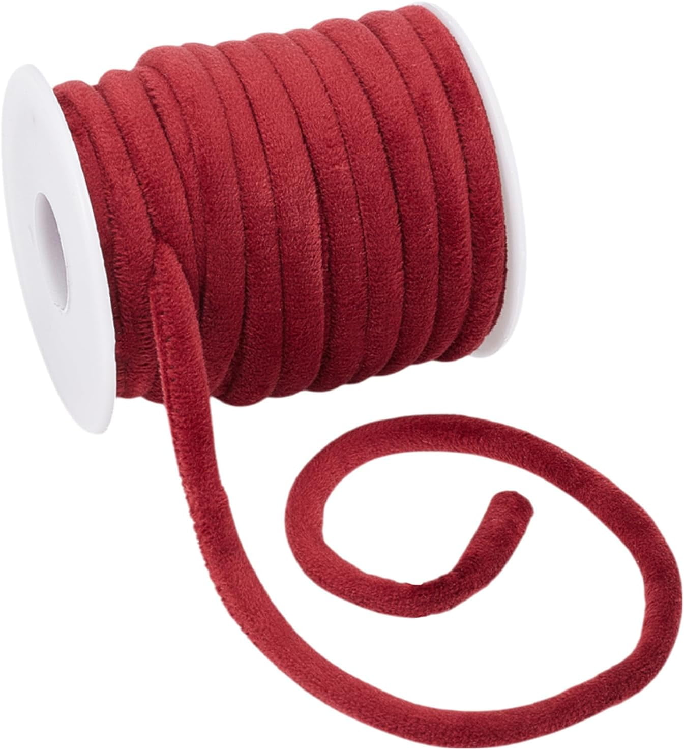 11 Yards 8mm Red Velvet Cord String Soft Velvet Ribbon Velvet Round ...
