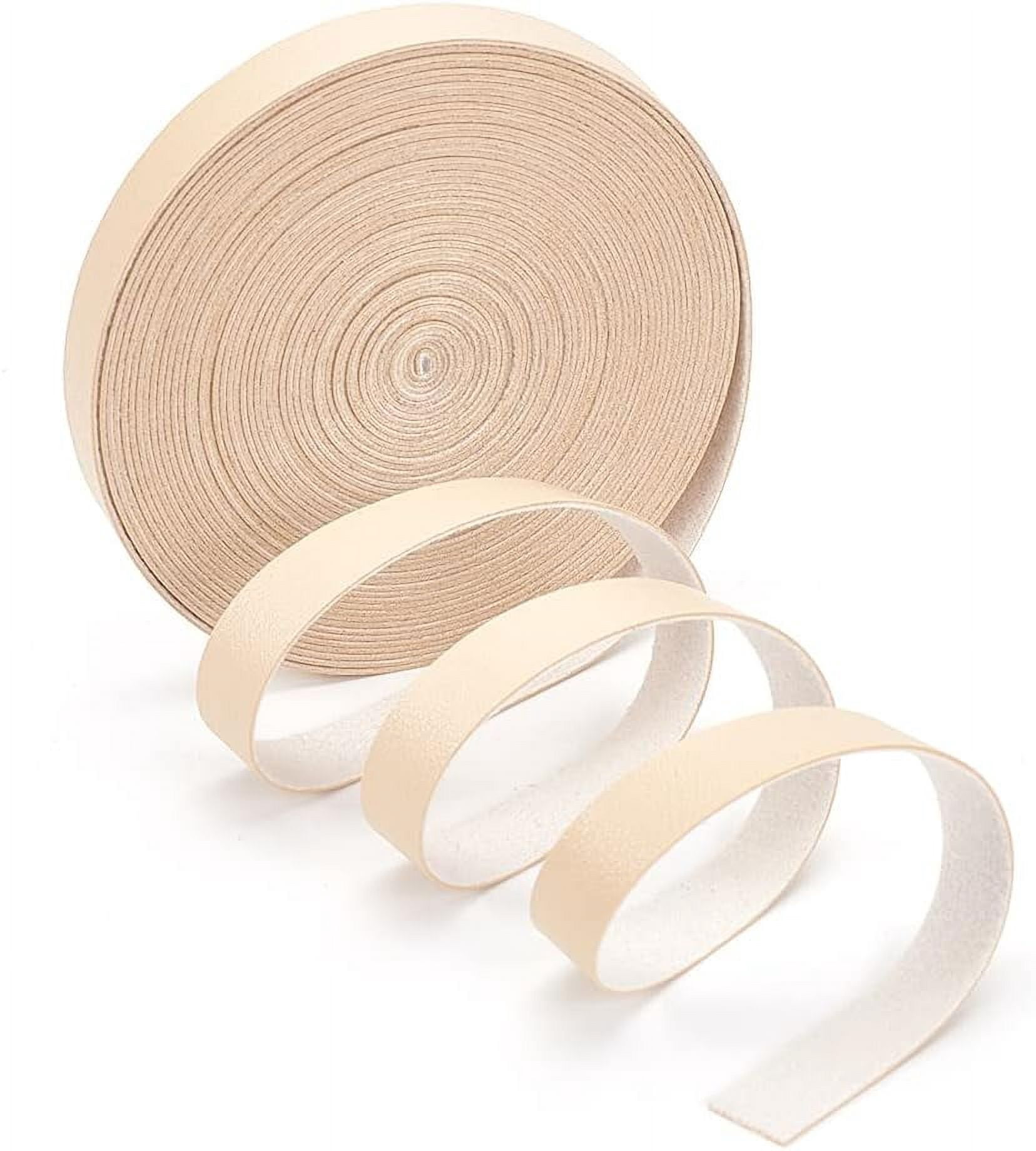 11 Yards Beige Leather Strap Strip, 0.6" Wide Flat PU Leather Cord for ...