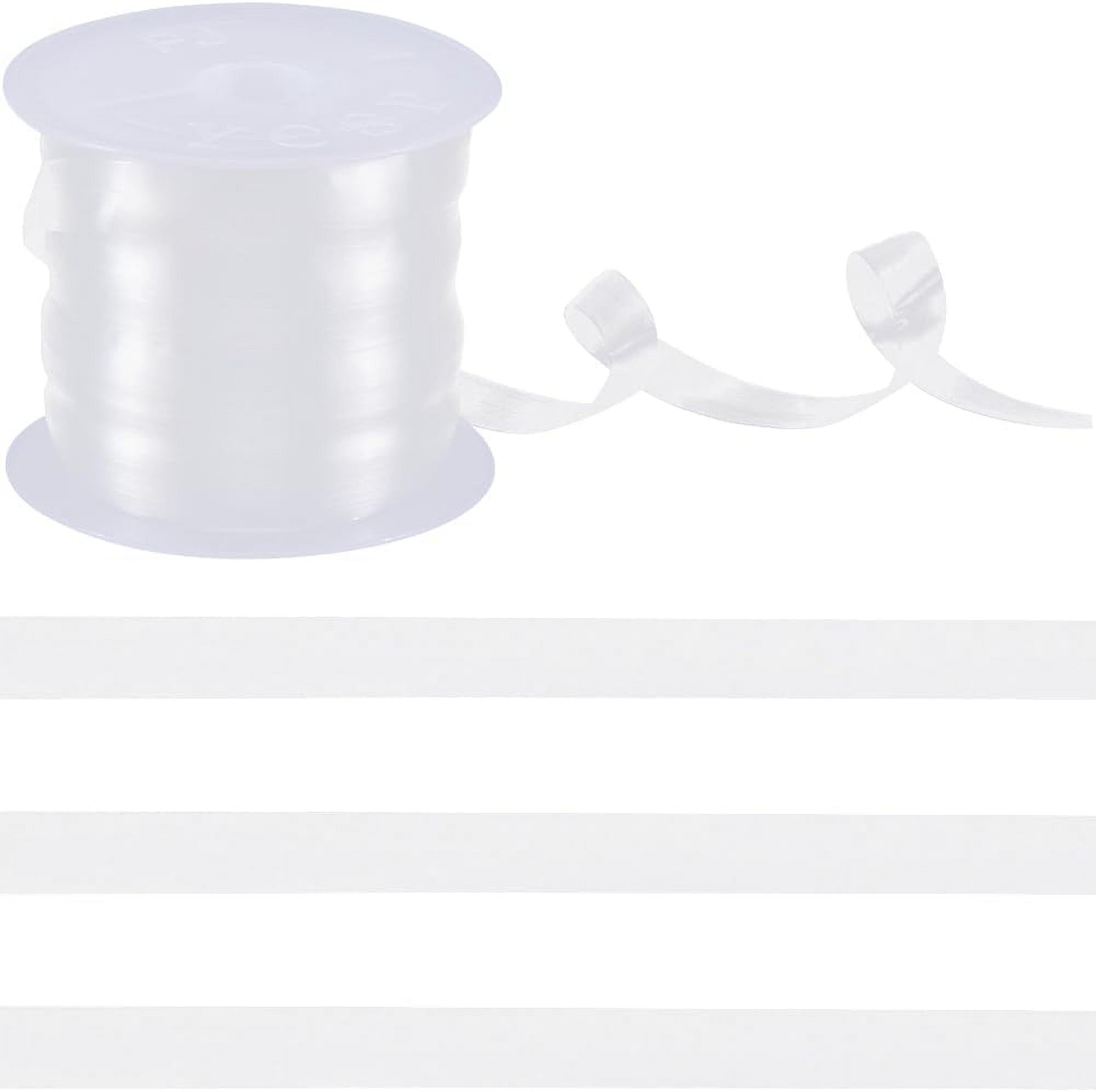 11 Yards Clear Elastic Strap Roll 8mm Wide Lightweight Transparent ...