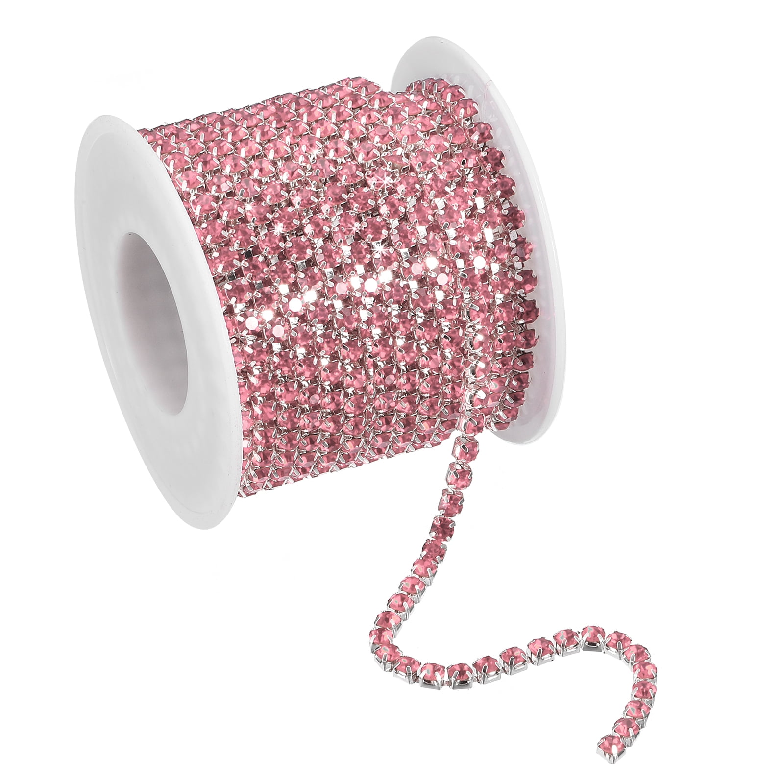 11 Yards Crystal Rhinestone Chain, 4mm Sew on Close Claw Chain Trim ...