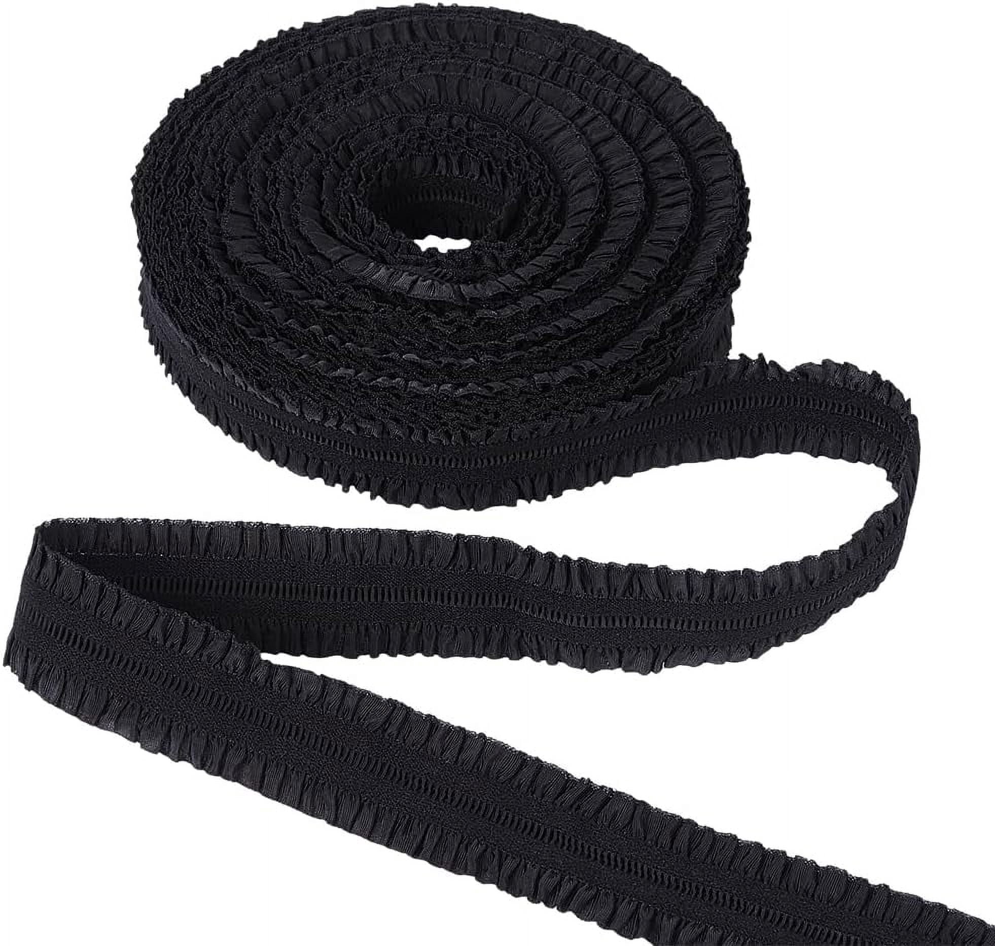 11 Yards Elastic Double Ruffle Stretch Ribbon 6/7 Inch Wide Ruffled ...
