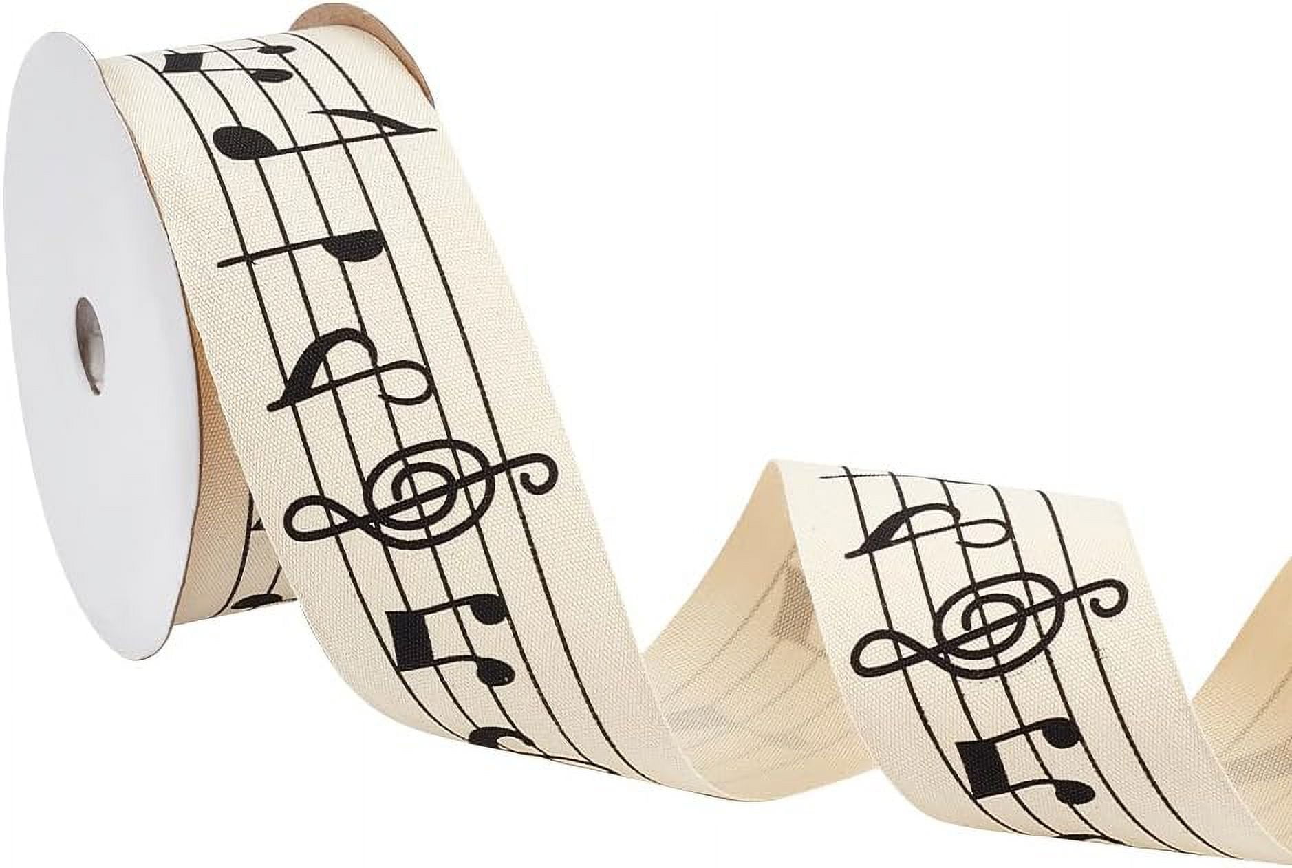 11 Yards Music Note Ribbon 1.6 Inch Single Face Music Craft Ribbon ...