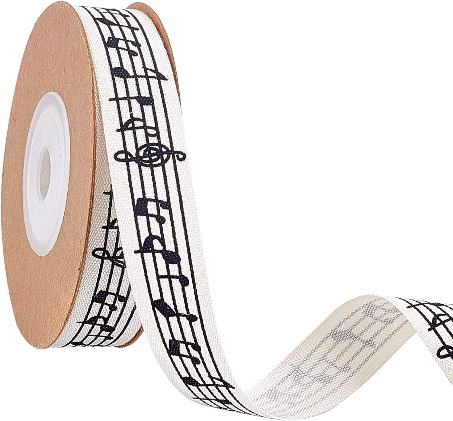 11 Yards Musical Notes Ribbons 15mm Wide Musical Notes Craft Ribbon ...