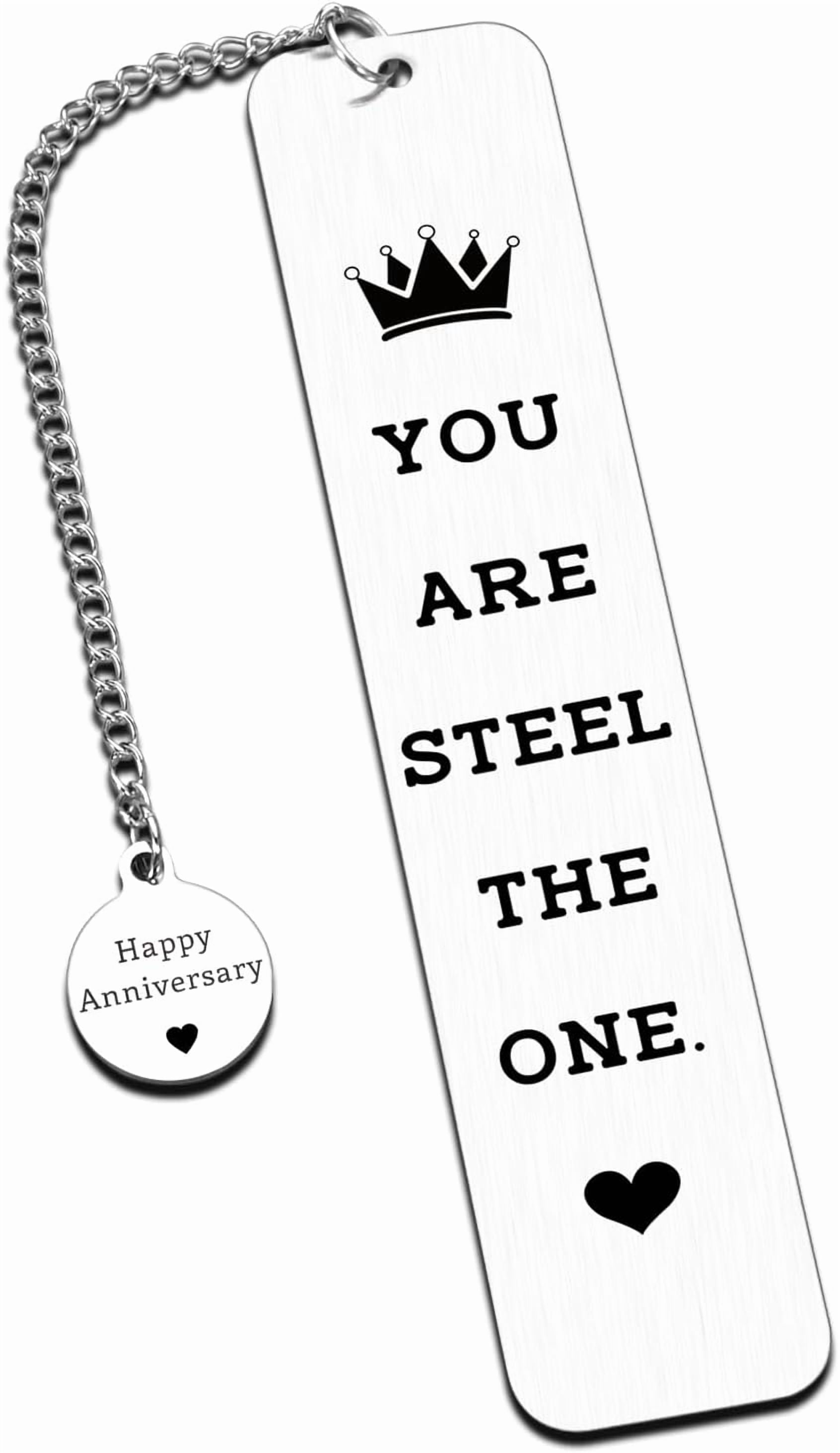 11 Year Anniversary Steel Gifts for Him, 11th Anniversary Bookmark Gift ...
