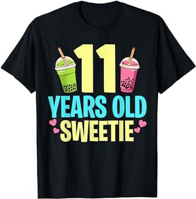 11 Year Old Birthday Boba Tea Kawaii Eleven 11th BDay Girl T-Shirt - Walmart.com