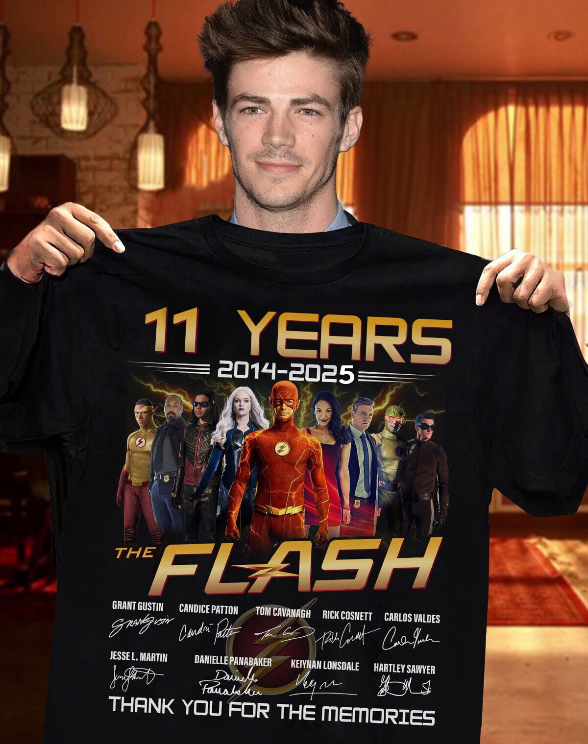 11 Years 2014 2025 The Flash Thank You For The Memories Tshirt Men ...
