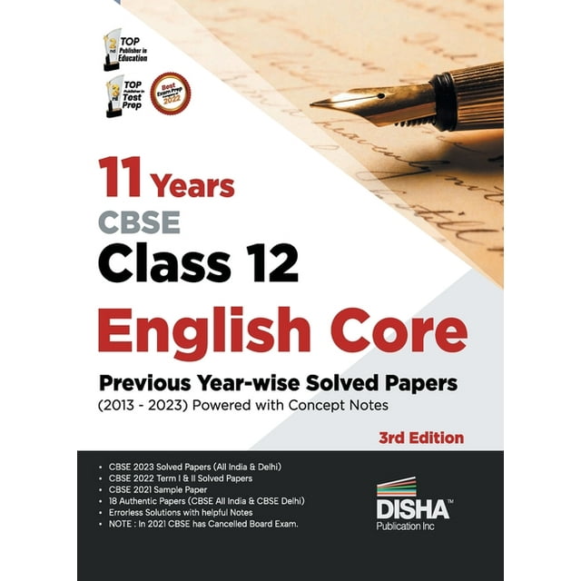 11 Years CBSE Class 12 English Core Previous Year-wise Solved Papers ...