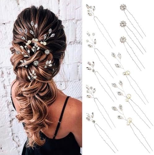 11 count Bride Hair Pins Rhinestones Hair Accessories for Women Hair ...