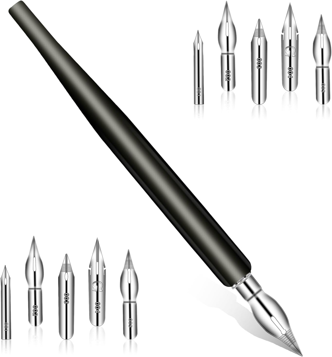 11 count Comic Pen Nibs Set, Oblique Calligraphy Nibs for Dip Pens ...