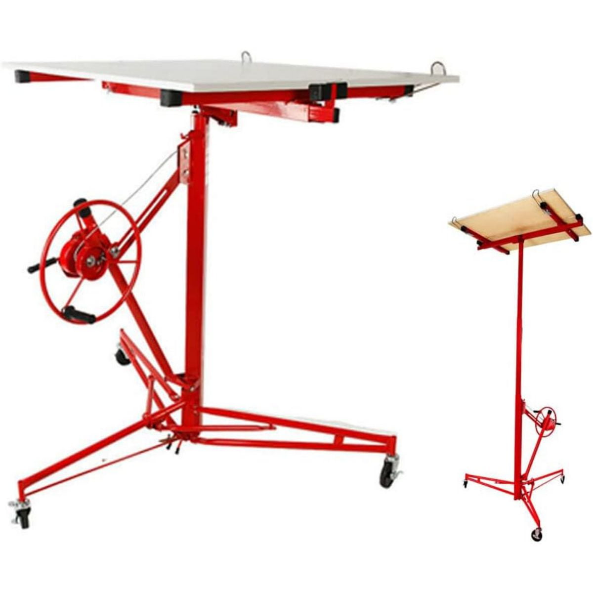 11 ft Drywall Lift Rolling Panel Hoist Jack Lifter with Adjustable ...