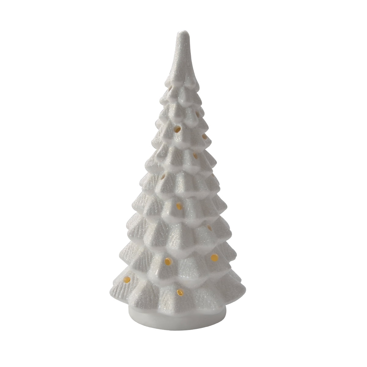11" glittered white tree with branch details. LED. - Walmart.com