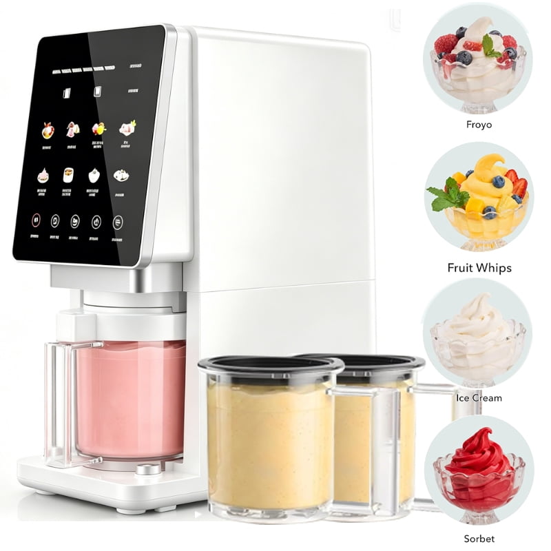 11-in-1 Electric Ice Cream Maker with 8 programs, mixes and churns ...