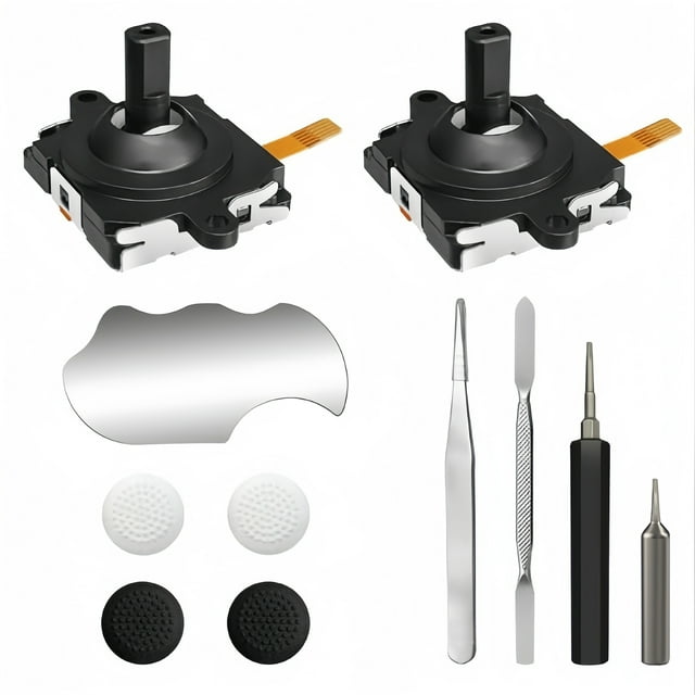 11-in-1 Joystick Replacement Kit for Meta Quest 3: 2 Joysticks, Thumb Grips & Tools for Easy ...