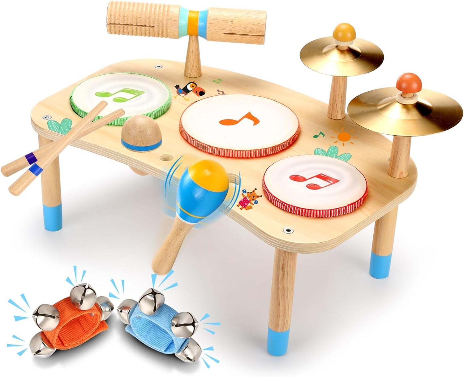 11 in 1 Kids Drum Set - Musical Instruments for Toddlers Baby Preschool ...