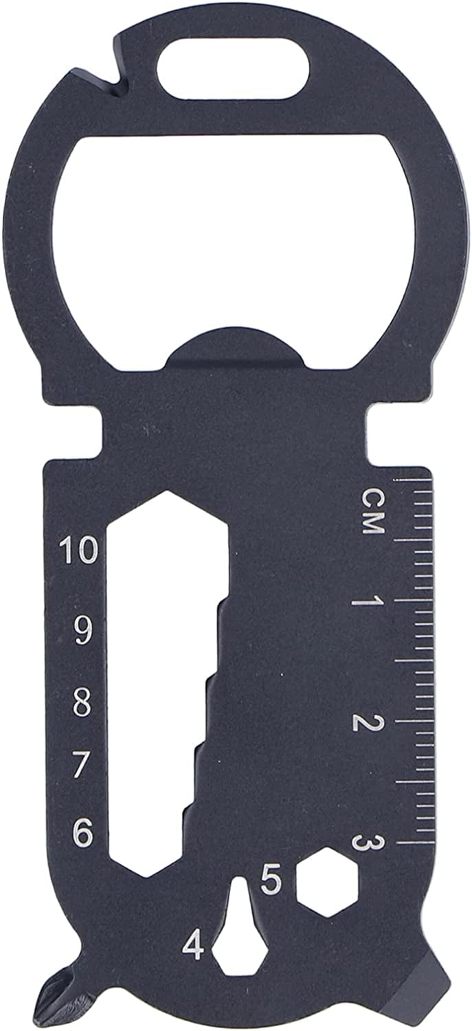 11 in 1 Multi-Function Tool Card,Stainless Steel Bottle Opener,Screwdriver,Outdoor Wrench Ruler ...