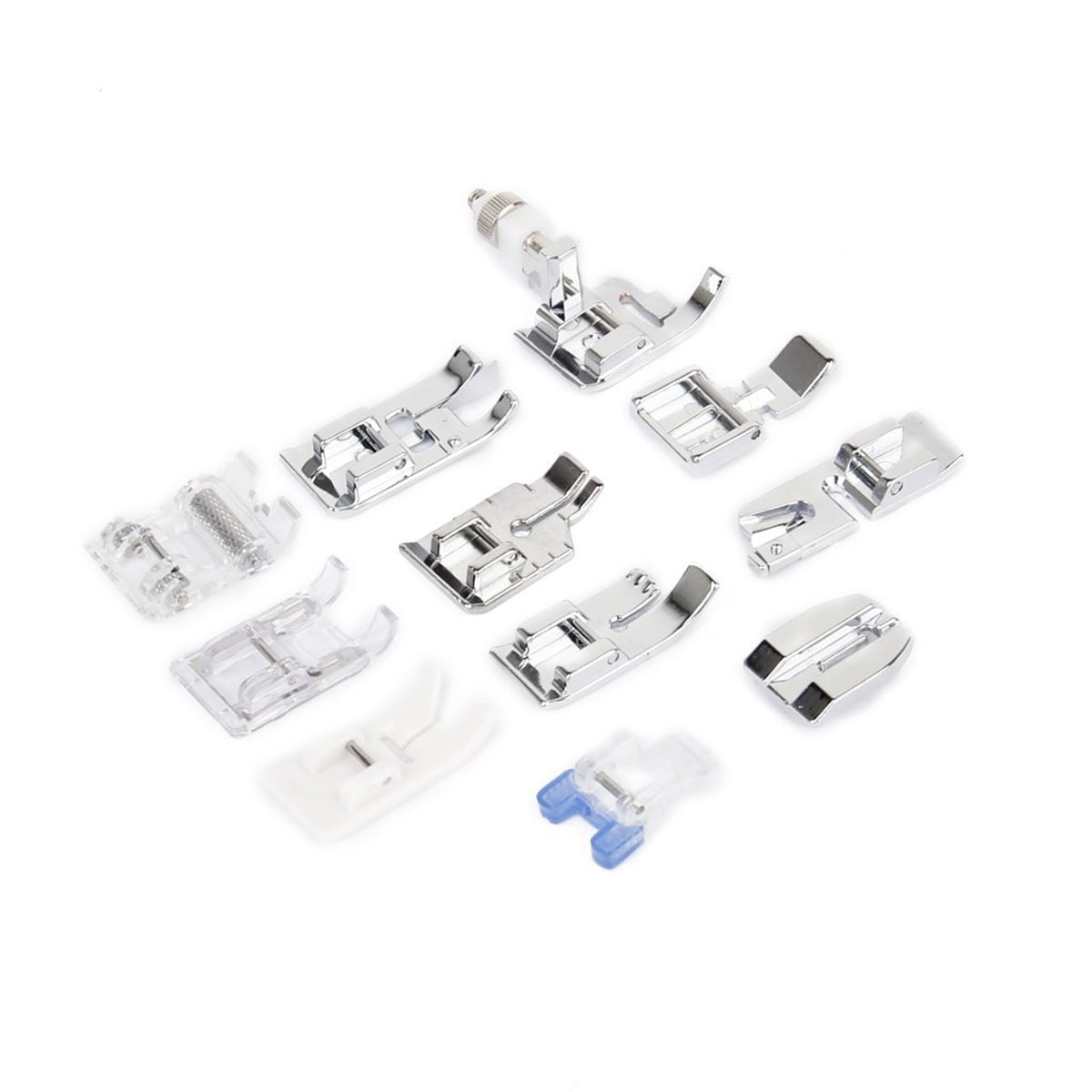 11 in 1 Sewing Machine Accessories Kit Metal Plastic Silver White 100 ...