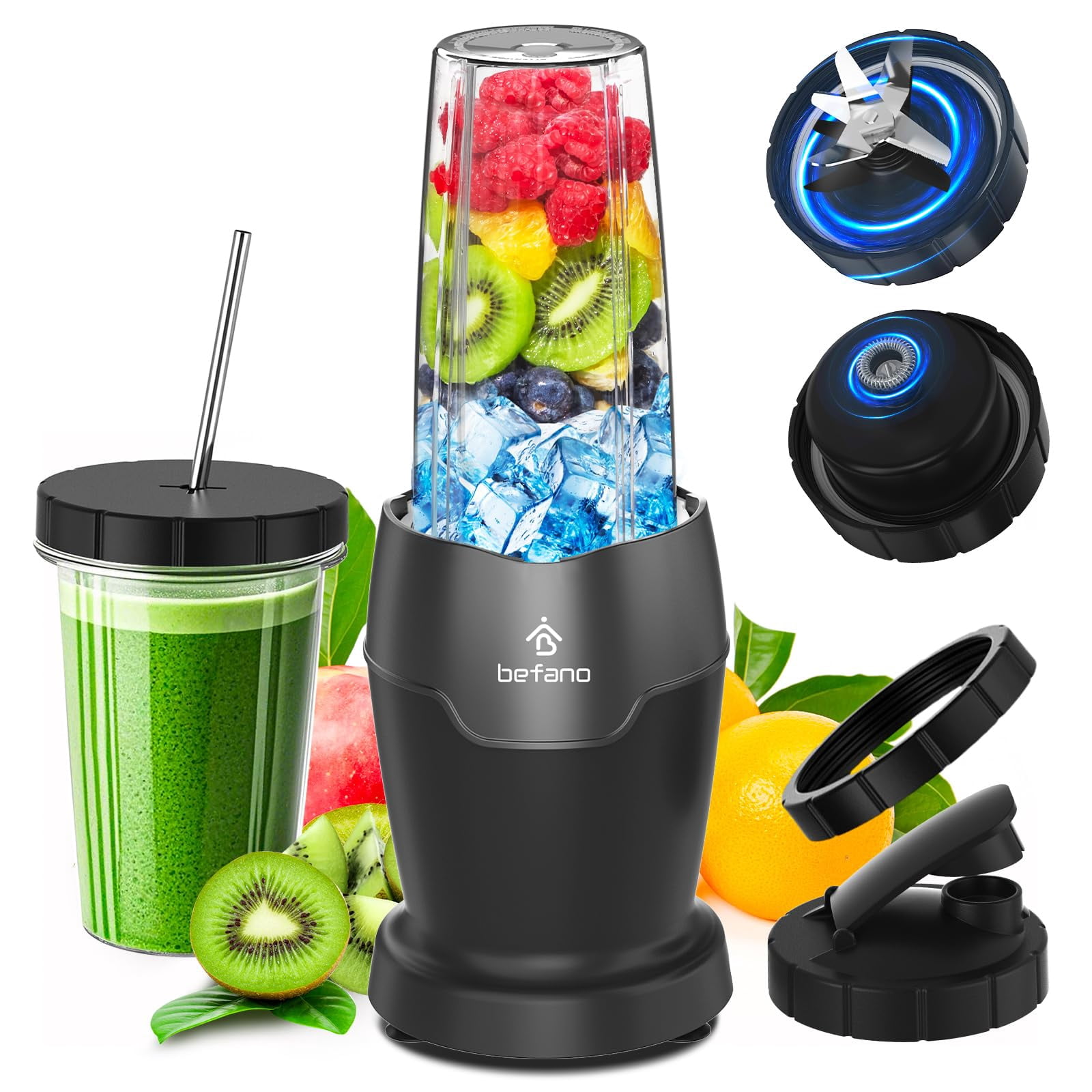 11-in-1 Smoothie Blender, Personal Blender Margarita Machine with 1200 ...