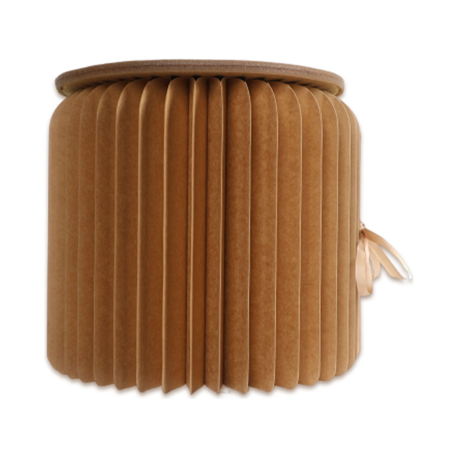 11 in Brown Paper Folding Stool with Cushion, Honeycomb Furniture Foot ...