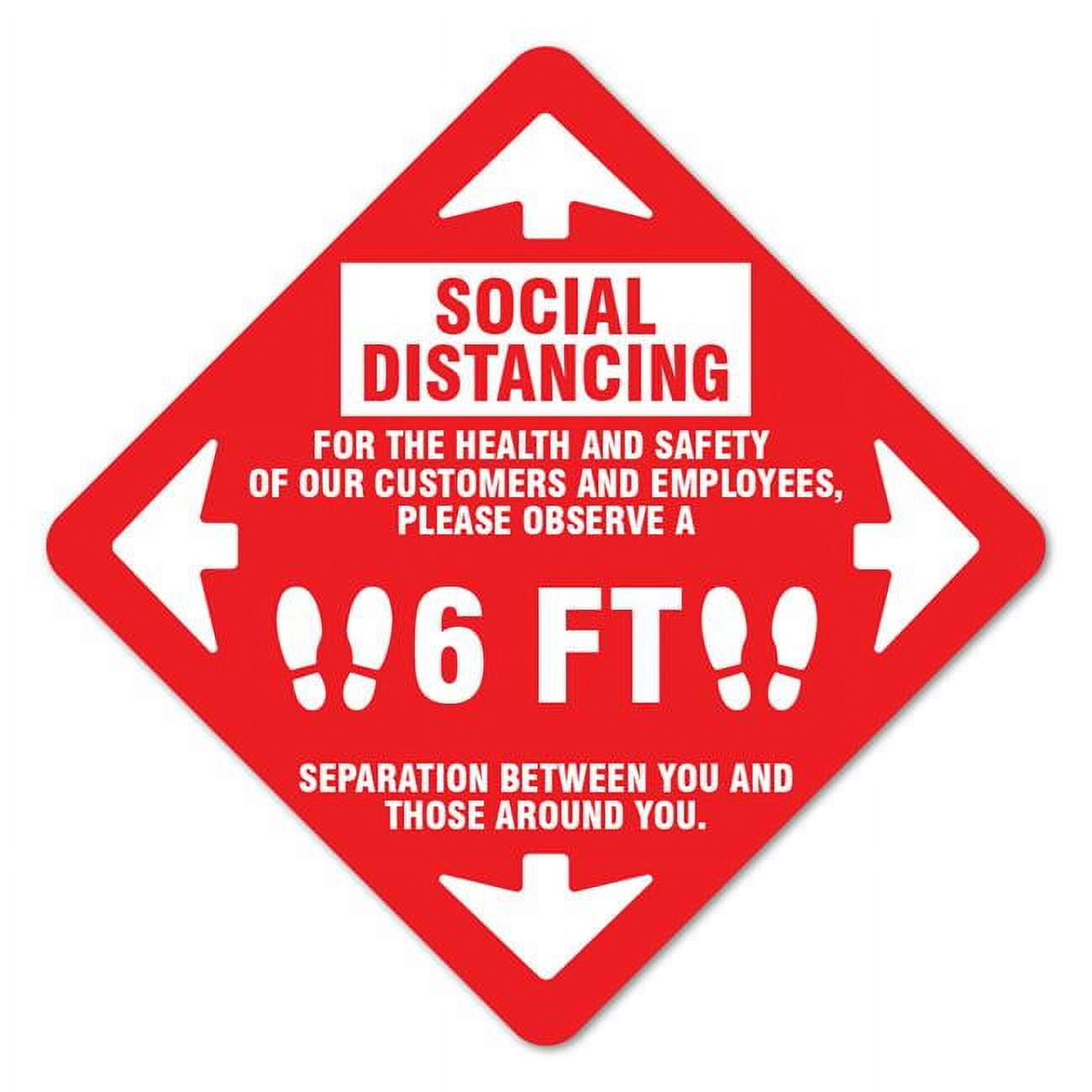 11 in. Coronavirus Vinyl Decal - Social Distancing for Health & Safety ...