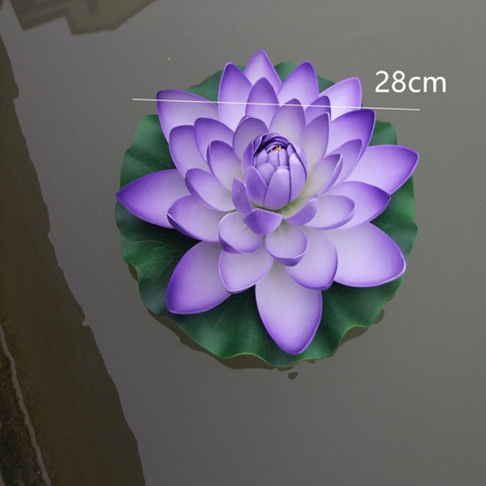 11-in Floating Pond Lotus Plants, Floating Water Lilies, EVA Artificial ...