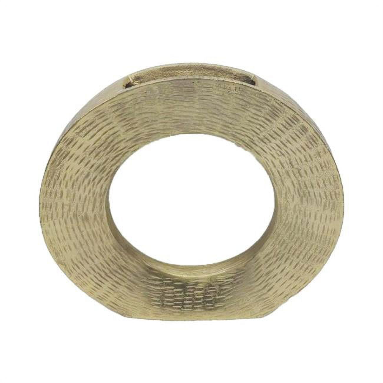 11 in. Metal Round Open Cut Out Vase, Gold - Walmart.com