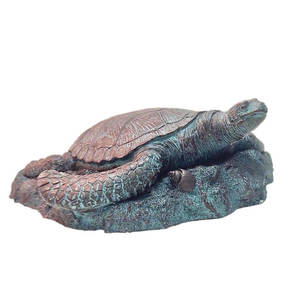 11 in. Sea Turtle 3/D Bronze Patina Coastal Stepping Stone - Walmart.com