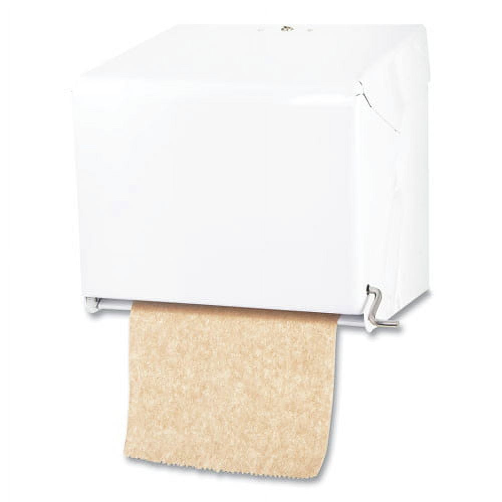 11 in. x 8.5 in. x 10.5 in. Crank Roll Towel Dispenser - White ...