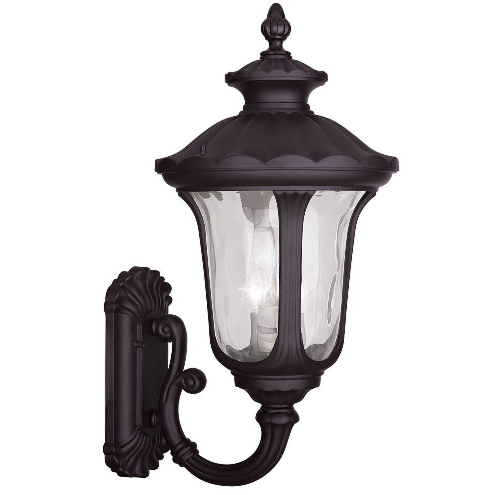 11 inch 3 Light Bronze Outdoor Wall Lantern Pendant Lighting Fixture ...