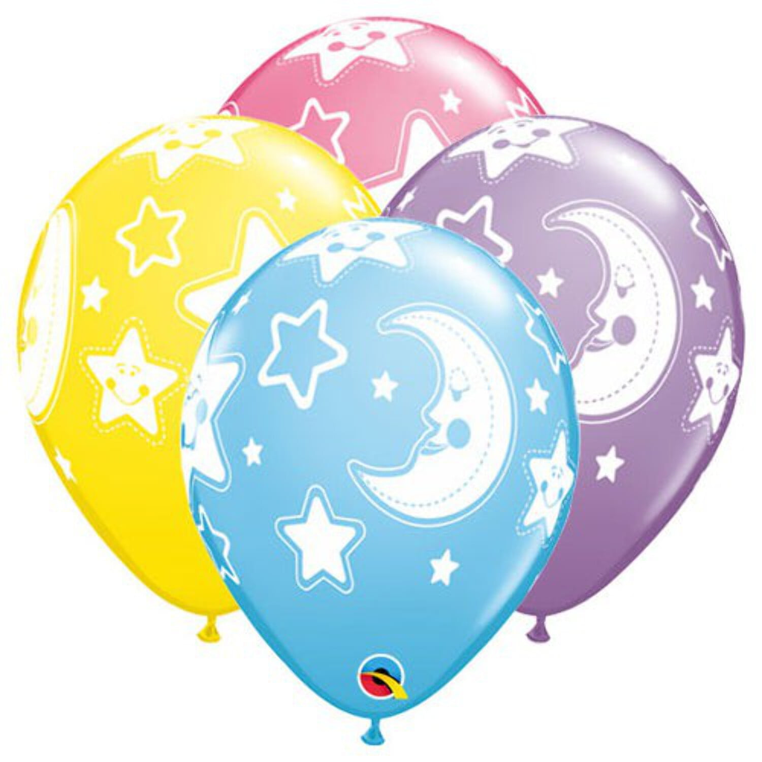 11 inch Baby Moon & Stars Special Assortment Latex Balloons (50 Pack ...