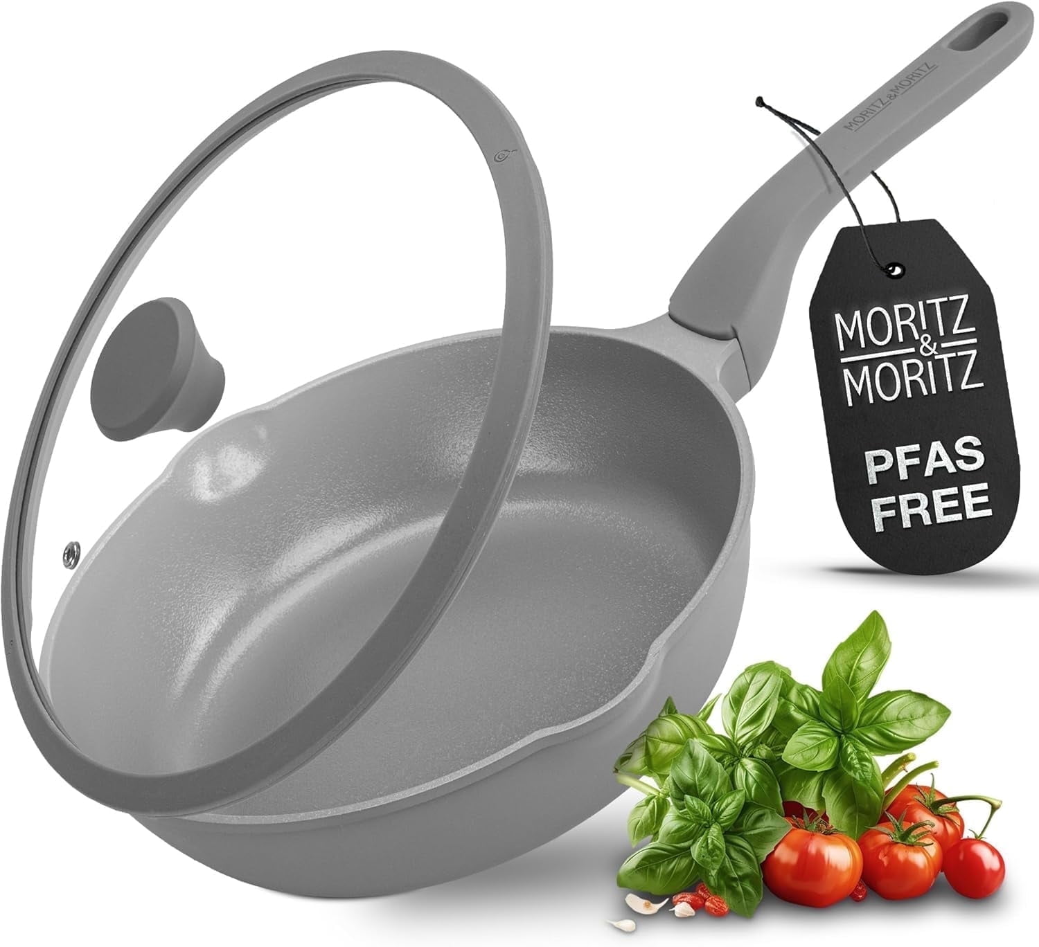 11-Inch Nonstick Frying Pan with Lid – Ceramic Coating, Induction ...