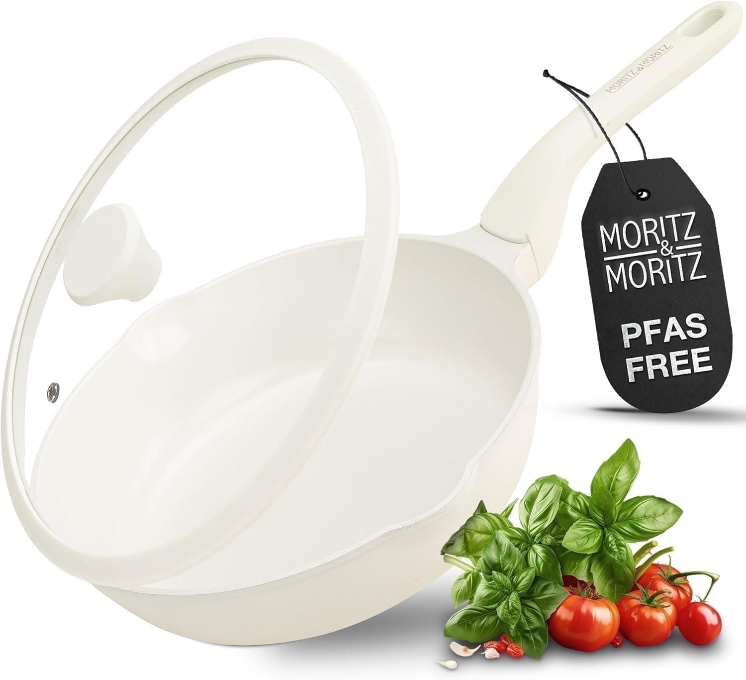 11-Inch Nonstick Frying Pan with Lid – Ceramic Coating, Induction ...