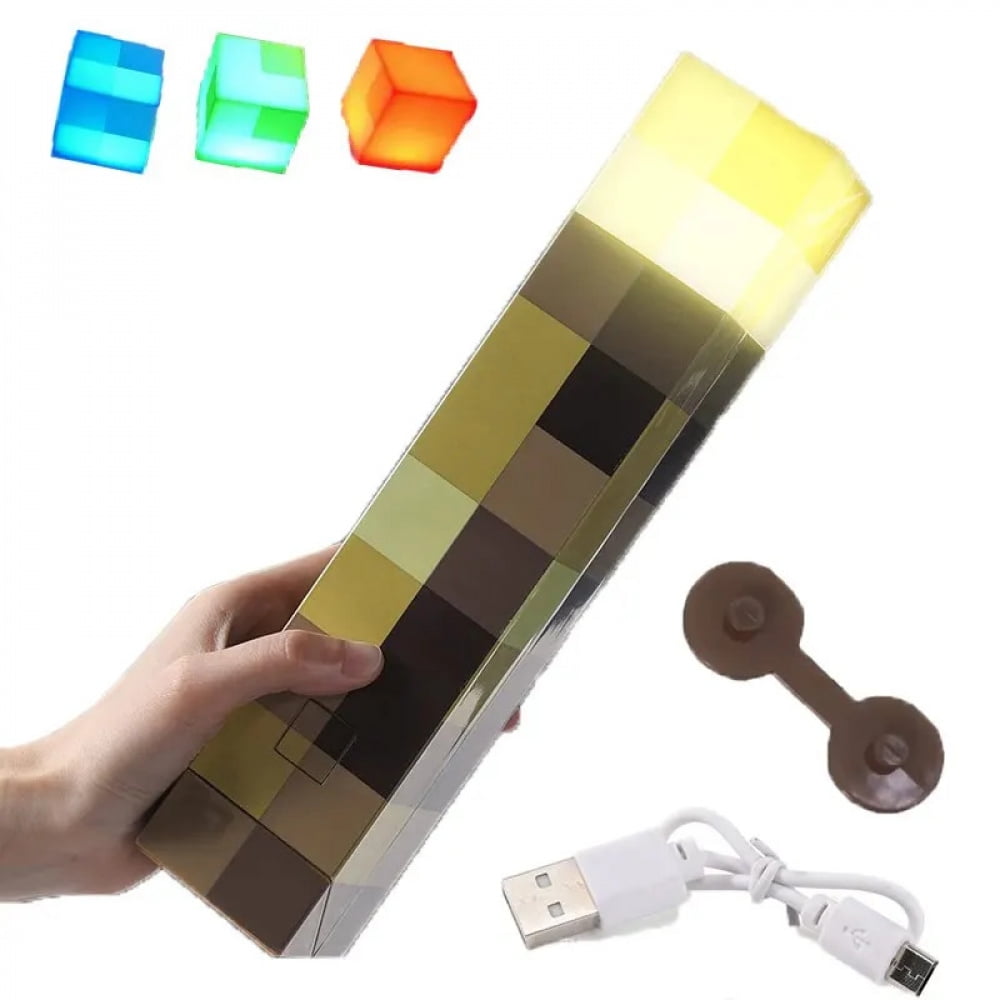 11-inch LED Flashlight Torch Lamp - USB Charging, with Buckle, Bedroom ...