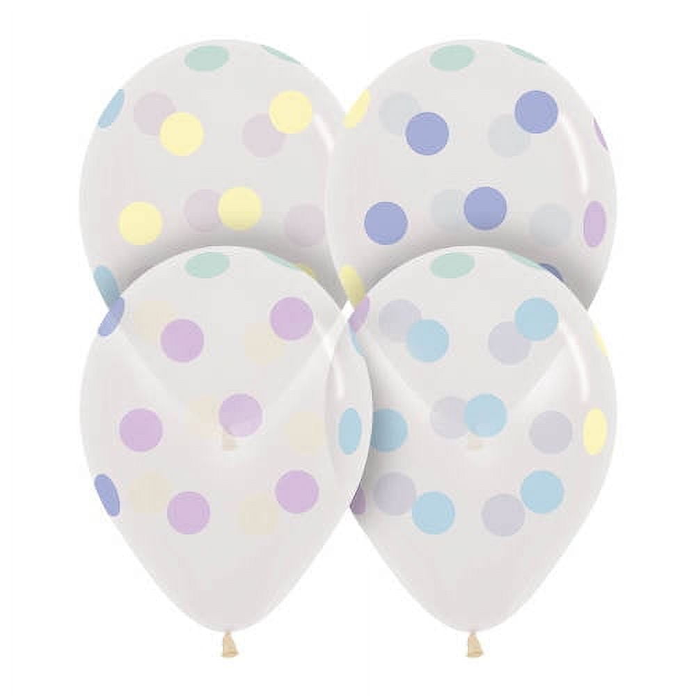 11 inch Polka Dots Pastel Latex Balloons (6 Pack) - Party Supplies ...