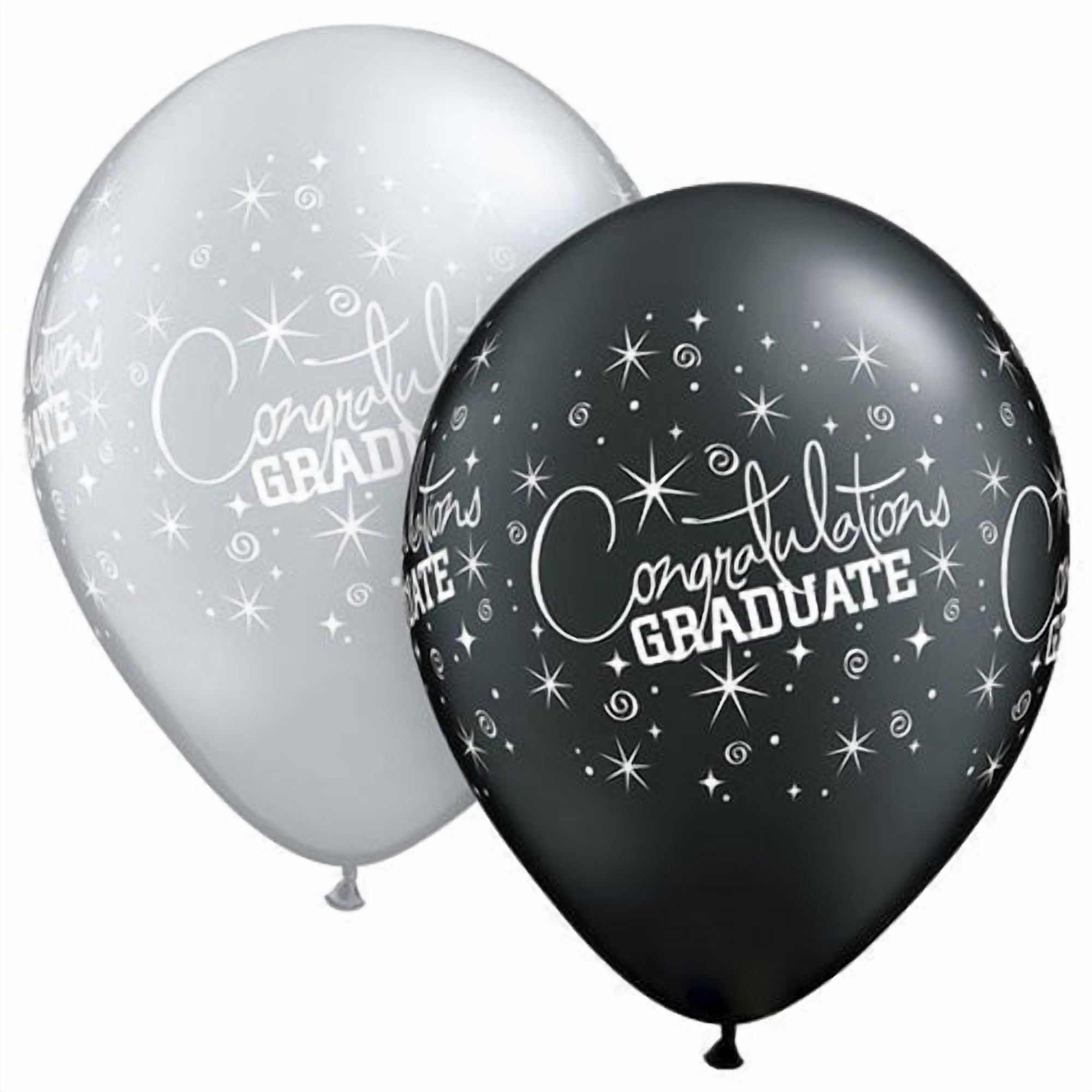 11 inch Qualatex Congratulations Graduate Wrap Latex Balloons (6 Pack ...