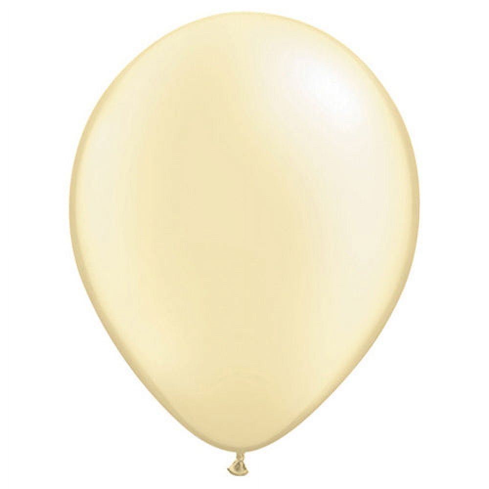 11 inch Qualatex Pearl Ivory Latex Balloons (10 Pack) - Party Supplies ...