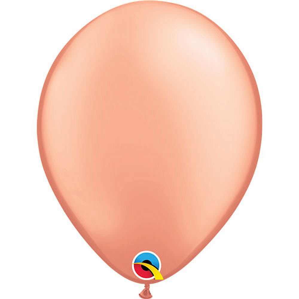 11 inch Qualatex Rose Gold Latex Balloons (10 Pack) - Party Supplies ...
