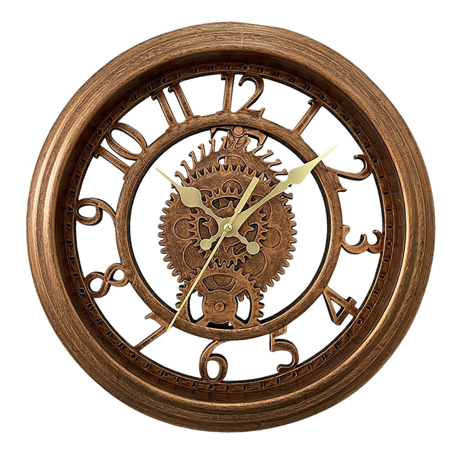 11 inch Retro Clock, Silent Decorative Wall Clocks Vintage Industrial ...