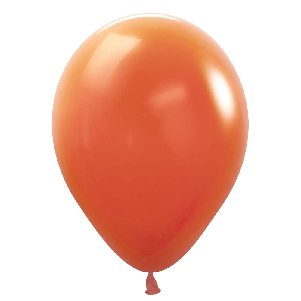 11 inch Sempertex Deluxe Sunset Orange Latex Balloons (10 Pack) - Party ...