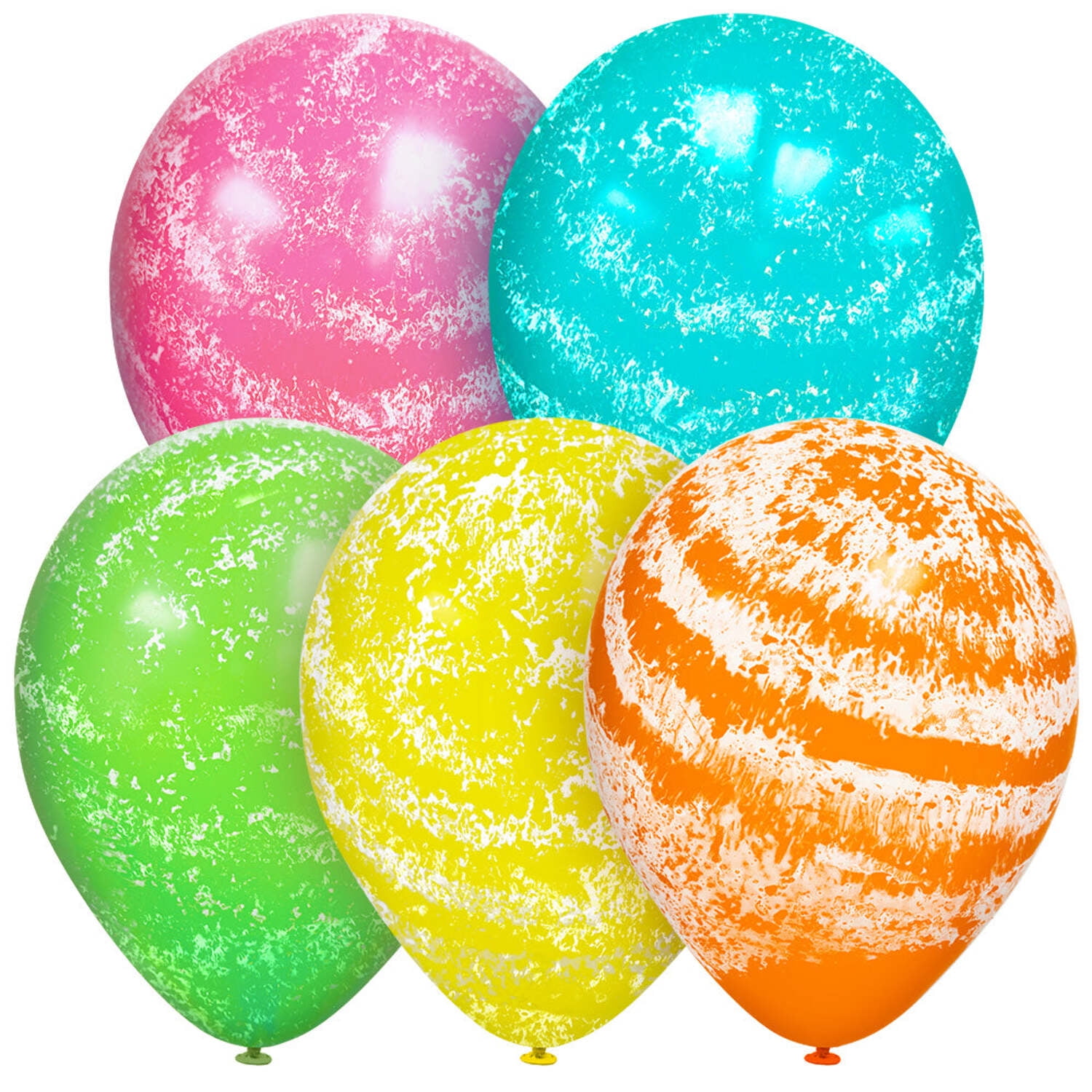 11 inch Sempertex Graffiti Frosty Assortment Latex Balloons (50 Pack ...