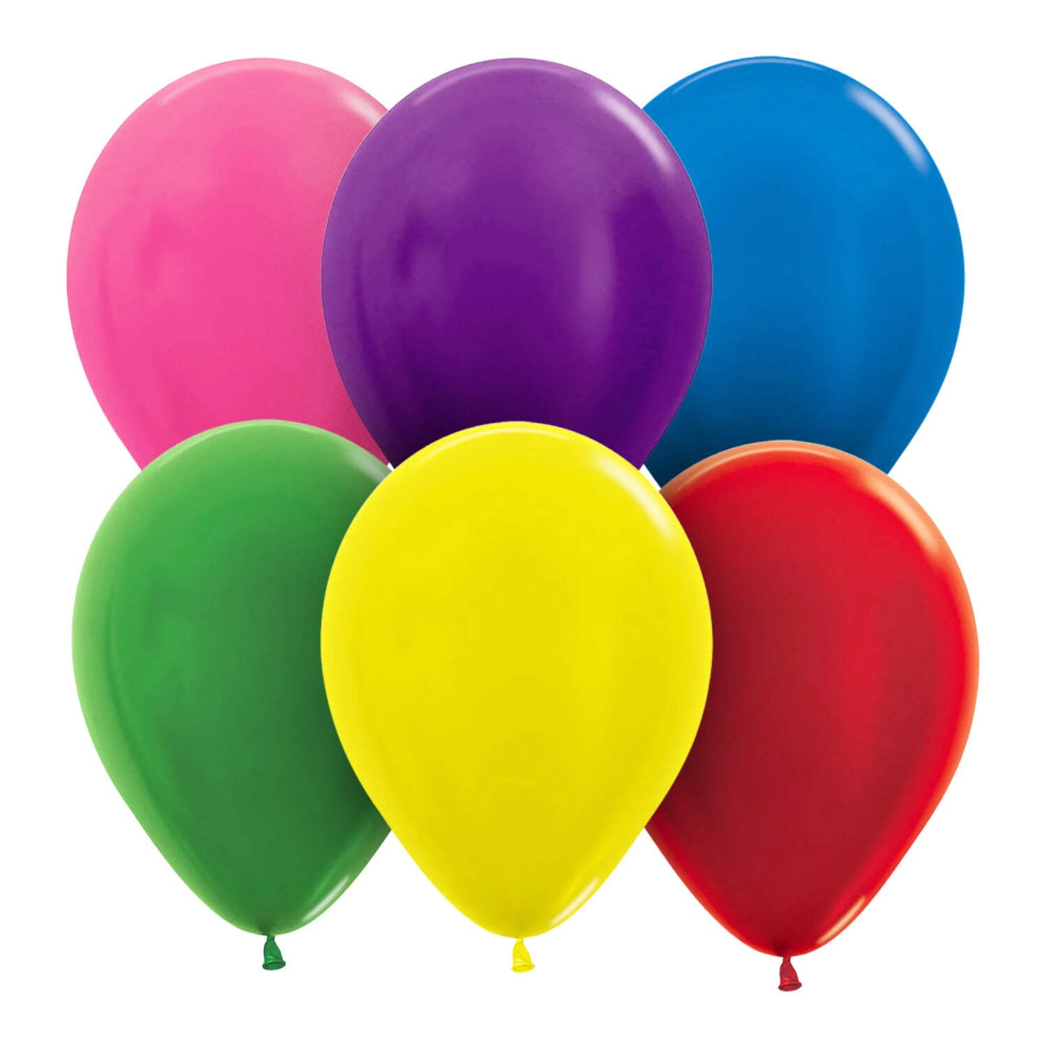 11 inch Sempertex Metallic Assortment Latex Balloons (100 Pack) - Party ...