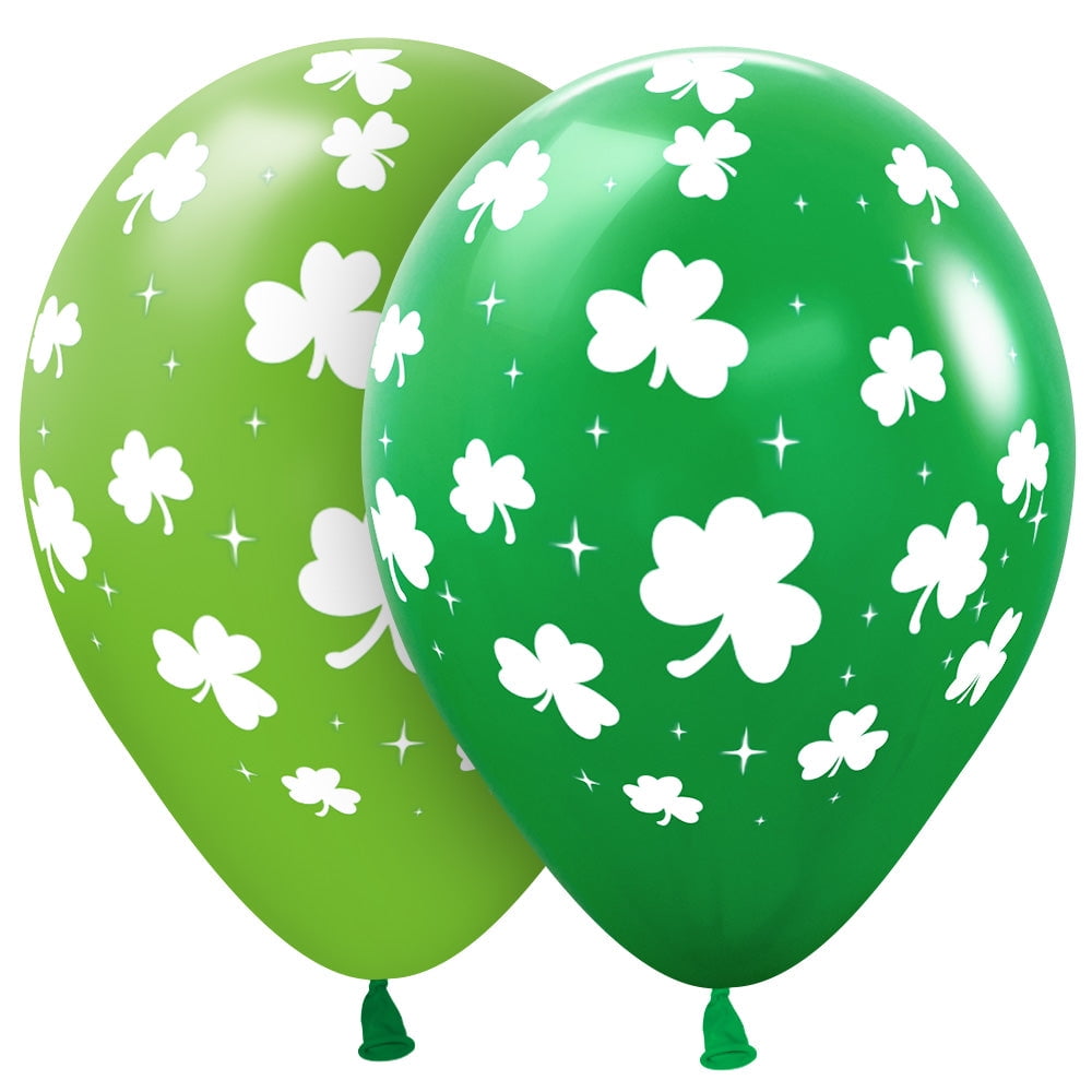 11 inch Sempertex Shamrocks Latex Balloons (50 Pack) - Party Supplies ...